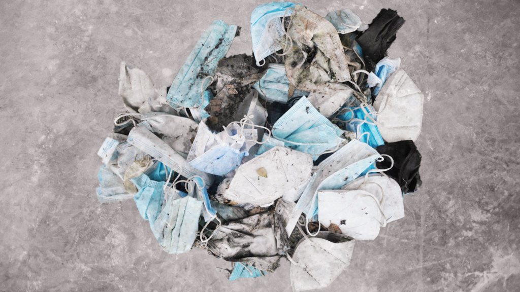 Face masks and plastic gloves are being used to reinforce concrete ...